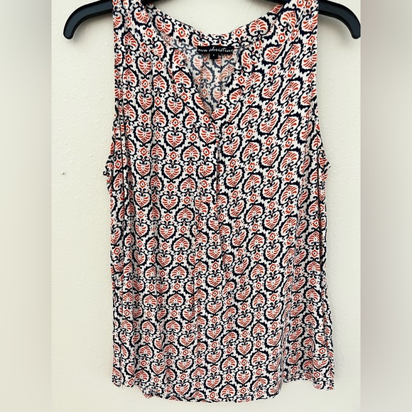 Ava Christine | Tops | Ava Christine Sleeveless Top In Navy And Orange ...